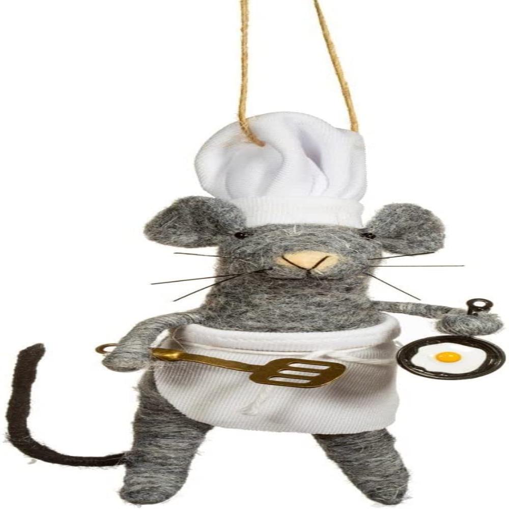 Mouse Chef Felt Decoration – Christmas.uk